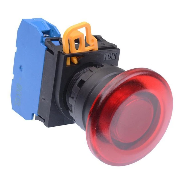 IDEC RED 22MM Mushroom Momentary Push Button Switch NO IP65 YW1L-M4E10Q0R £11.99 - PicClick UK