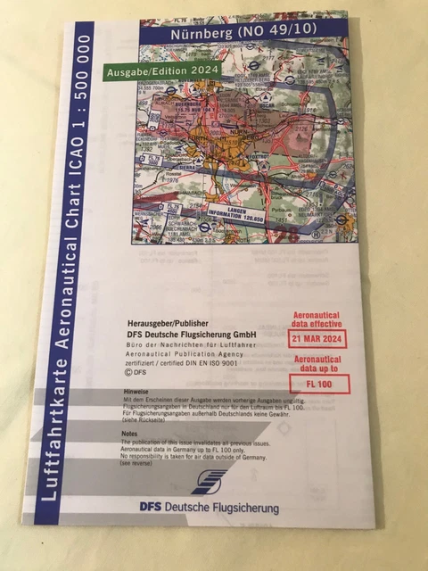ICAO KARTE ICAO-KARTE Luftfahrtkarte Aeronautical Chart Nürnberg ...