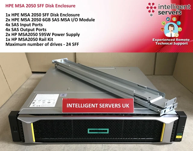 HPE MSA 2050 SFF Disk Enclosure 2x 6GB SAS MSA I/O Module -Q1J29B £ ...