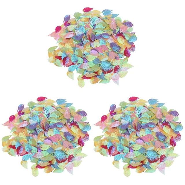 3 PCS SEQUINS for Crafts Kids Art Material Child Colored Glitter Shapes ...