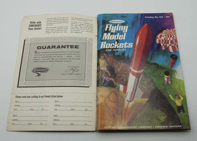 VINTAGE - CENTURI Model Rocketry "Catalog #721" 1971 Look!! $25.99 ...