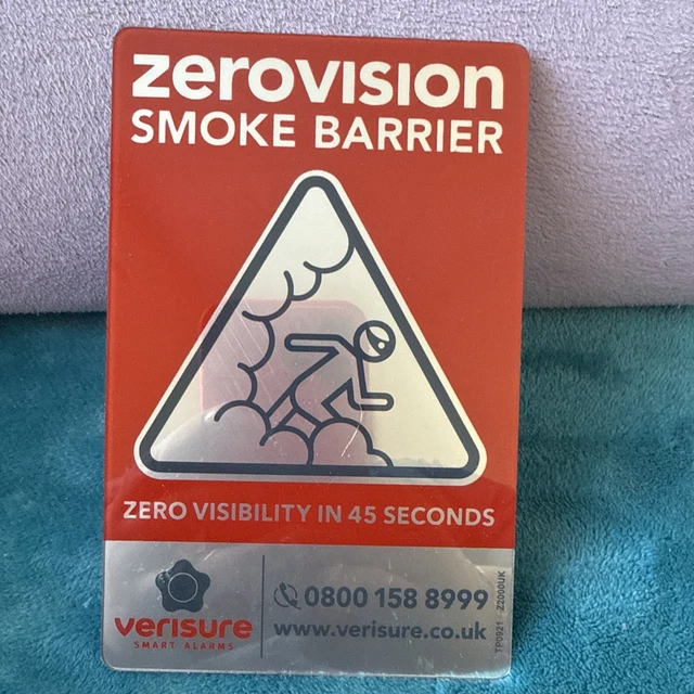 VERISURE DETERRENT ALARM Zerovision Smoke Barrier Sign £16.32 - PicClick UK
