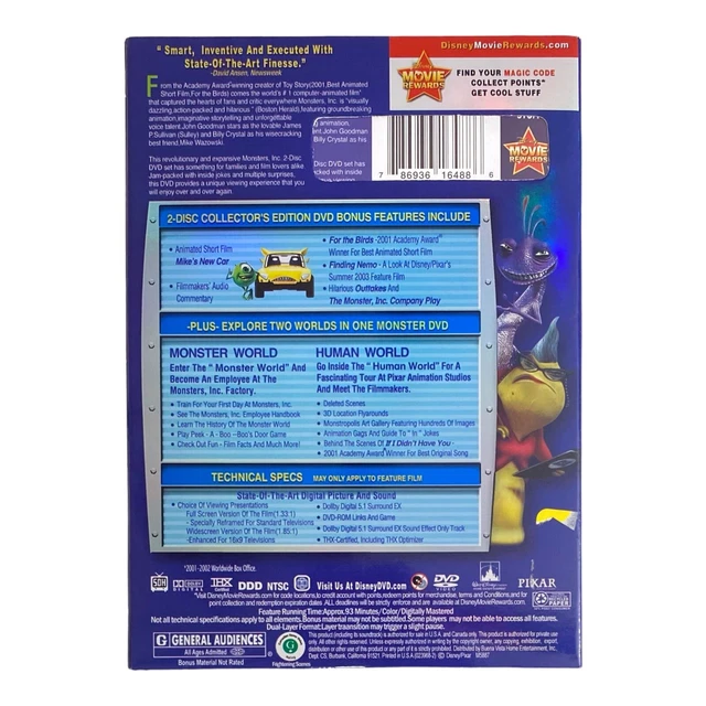 MONSTERS, INC. / Monsters University (DVDs) Scare Island Game + 5 Pc ...