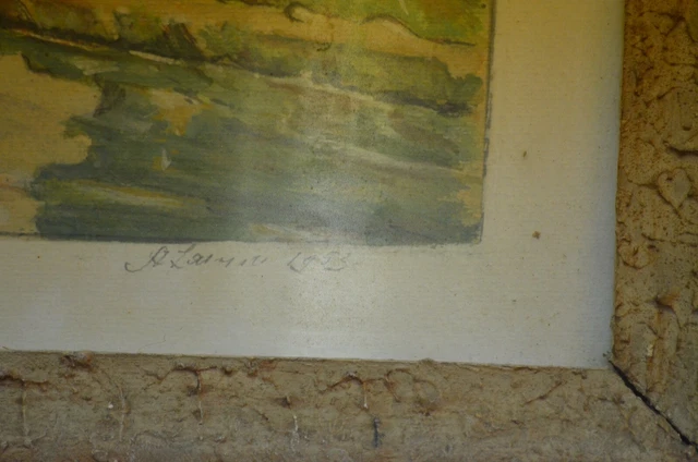 ANCIEN TABLEAU Dessin Estampe Gravure Signe A Zanini Pas Peinture Sur ... ANCIEN TABLEAU Dessin Estampe Gravure Signe A Zanini Pas Peinture Sur ...