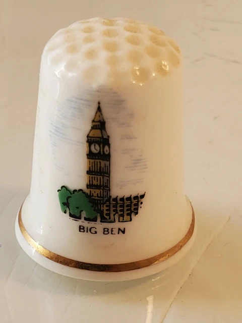 VINTAGE BIG BEN Thimble FENTON gold gilding box1 £9.95 - PicClick UK