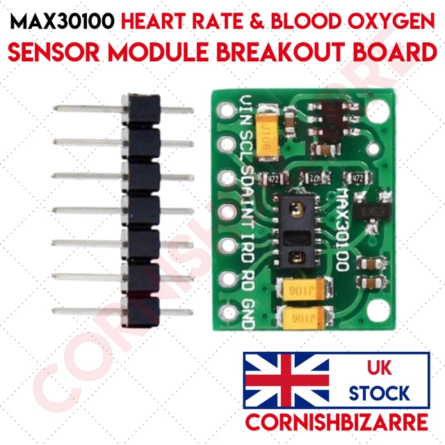 MAX30100 HEART RATE & Blood Oxygen Sensor Module Breakout Board ...