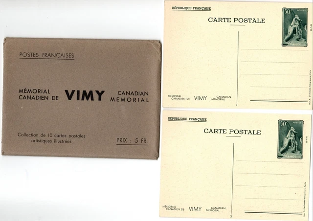 ENTIER POSTAL EP CP - Types spéciaux Y 7 (COM J2 S1) - CP Mémorial Canadien Vimy EUR 50,00 ...