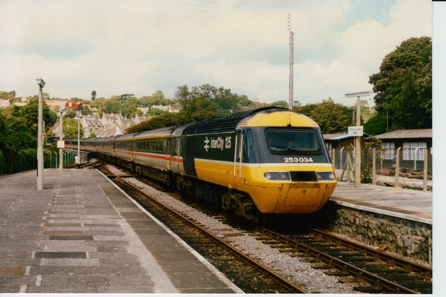 RAILWAY PHOTOGRAPH HST 43138 43145 at Tenby for Pembroke 03/09/88 £0.99 ...