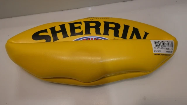 SHERRIN AFL REPLICA PVC Football, Yellow, Size 5 $9.99 - PicClick AU
