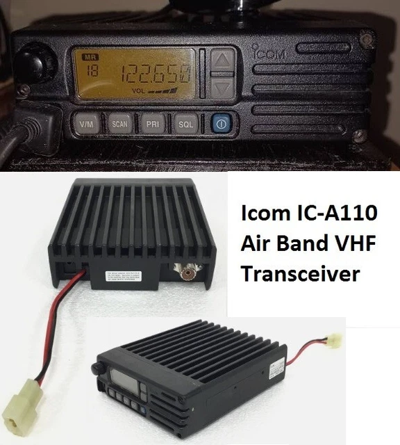 ICOM IC-A110 VHF Air Band Transceiver Radio 20-Channel Fully TESTED ...