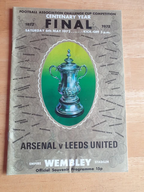 FOOTBALL PROGRAMMES FA Cup Finals 1972-1977 £10.00 - PicClick UK