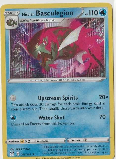 POKEMON LOST ORIGIN Hisuian Basculegion Holo 045/196 £0.99 - PicClick UK