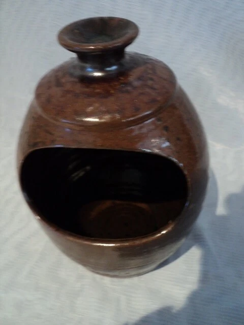 BENDIGO POTTERY OPEN Brown Stoneware Salt Pig 1970s Ken Tresize $22.00 ...