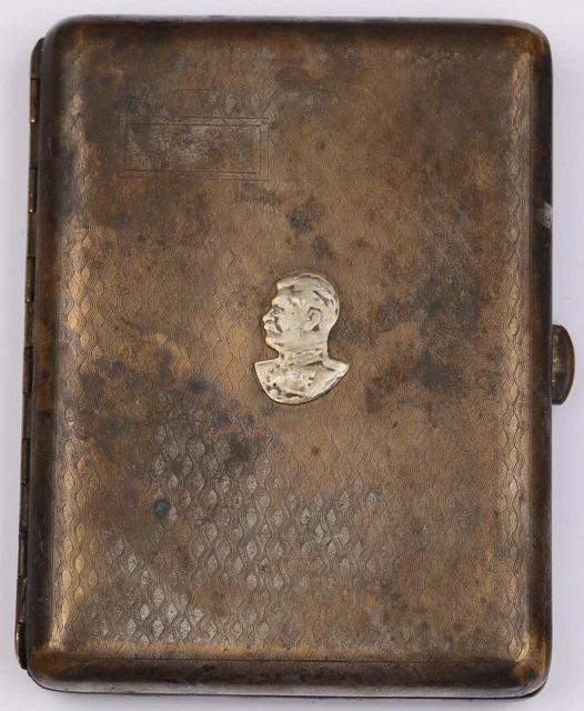 WW2 CIGARETTE CASE Joseph Stalin WWII Jughashvili 1878-1953 Soviet ...