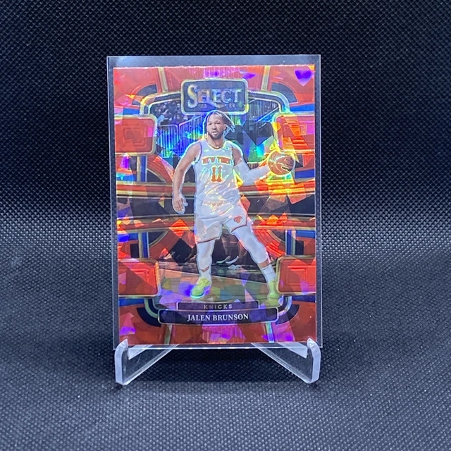 2023 24 Panini Select Jalen Brunson Concourse Glace Craquée Rouge 7