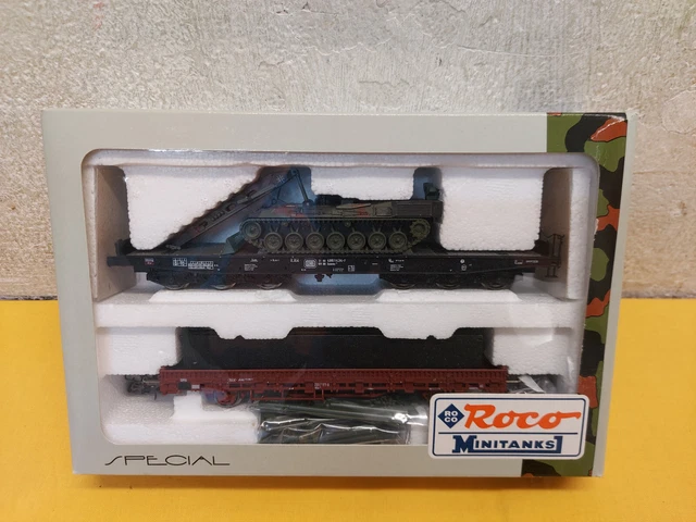 ROCO 820 MINITANKS H0 Special Schwerlastwagen mit Schnellbrücke OVP EUR ...