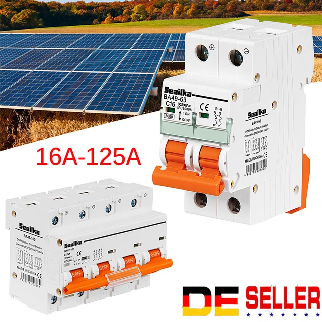 AC LEITUNGSSCHUTZSCHALTER PHOTOVOLTAIK Trennschalter PV Solar Sicherungsautomat EUR 6,99 ...