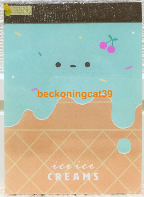 CRUX KAWAII ICE Cream Mini Memo Pad 80 Soft Servieren Süßigkeiten ...