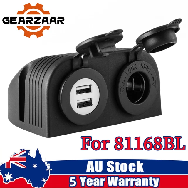 FOR NARVA DUAL USB & CIGARETTE LIGHTER SOCKET 12V ADAPTER NEW CARAVAN ...