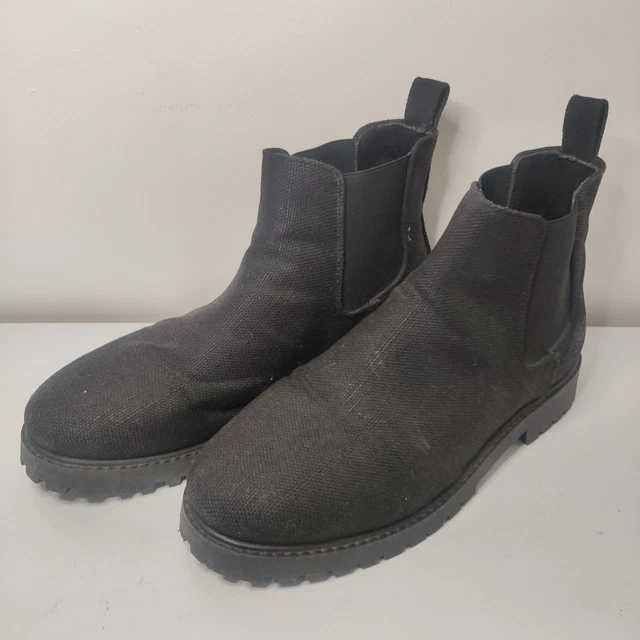 8000 KICKS WATERPROOF Black Chelsea Boots The Crossover Hemp Size 46 EU ...