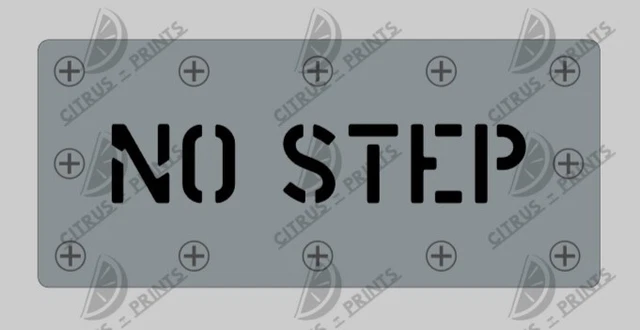 AIRCRAFT NO STEP Warning Sticker Indoor/Outdoor Waterproof Grey ...