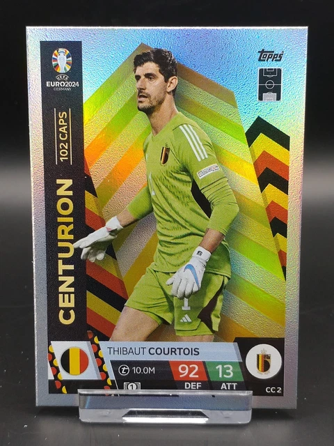 TOPPS MATCH ATTAX UEFA EURO 2024 Thibaut Courtois Belgium Centurion # ...