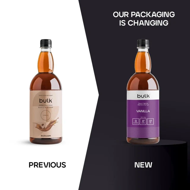 ZERO CALORIE BARISTA Syrup, Vanilla, 1 Litre, Perfect for Protein ...