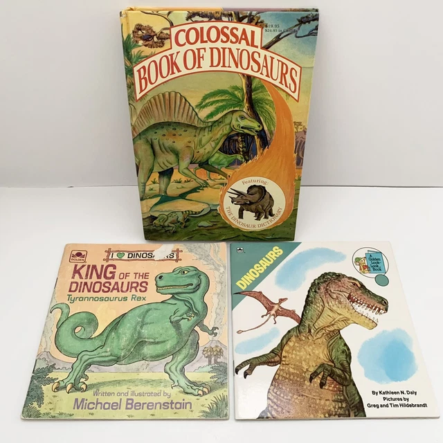 COLOSSAL BOOK OF Dinosaurs King Of The Dinosaurs Lot Of 3 Vintage ...