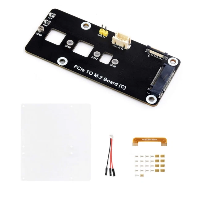 NEW BLACK PCIE to M.2 NVMe SSD Adapter Board For Raspberry Pi5 Gen2 ...