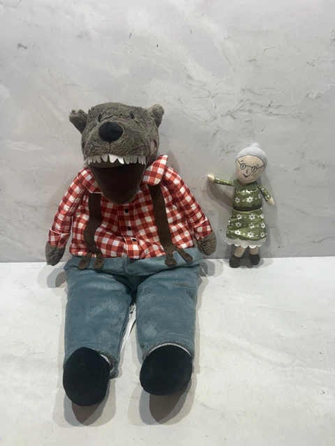 IKEA LUFSIG BIG Bad Wolf & Grandma Soft Toy Comforter Little Red Riding ...