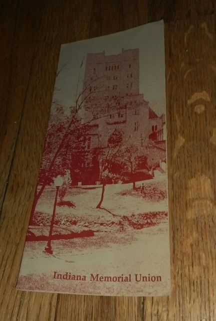 VINTAGE 1977 INDIANA Memorial Union brochure pamphlet map Bloomington ...