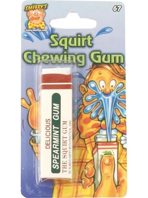 BLAGUE CRACHANT MACHER Gum Blague Amusant Comédie Gomme Par smiffys EUR ...