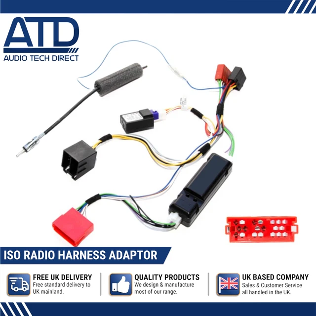 ISO RADIO ADAPTOR For Audi TT Mk1 8N CANbus Decoder Interface Antenna £ ...