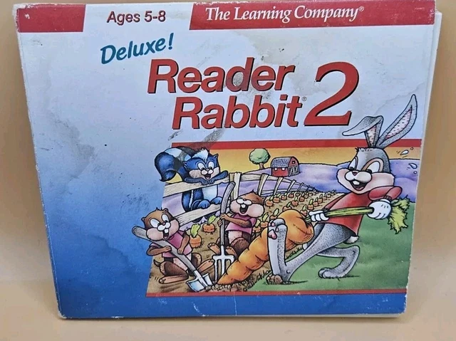 1996 DELUXE READER Rabbit 2 Windows PC Game The Learning Company Ages 5 ...