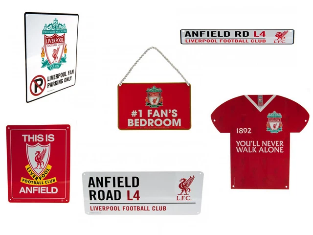LIVERPOOL FC OFFICIAL Football Club ( Various) Metal Signs FREE (UK)P+P ...