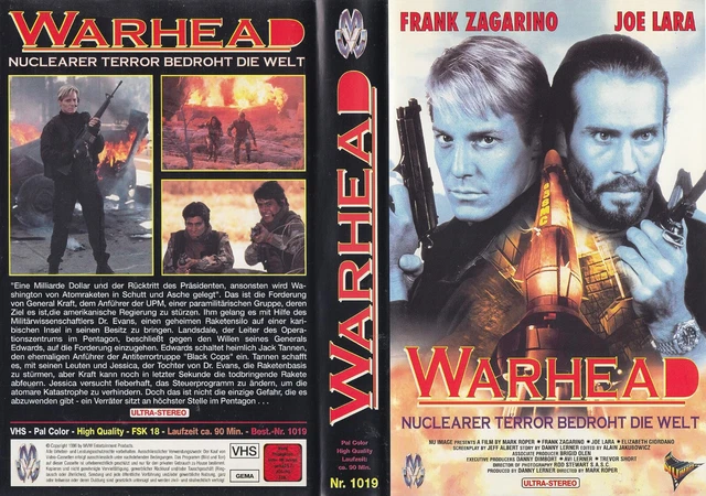 WARHEAD -FRANK ZAGARINO, Joe Lara - (VHS Cassette) EUR 8,99 - PicClick DE