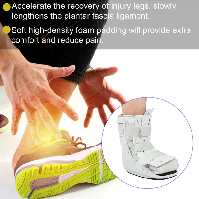 FOAM PNEUMATIC WALKING Boot Ankle Strap Support Foot Orthosis Plantar ...