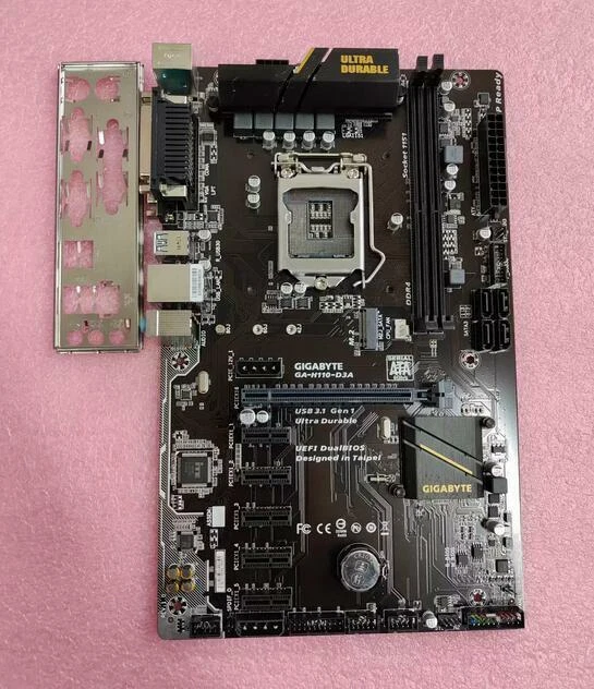 GIGABYTE GA-H110-D3A MOTHERBOARD PCI-E*6 ATX CPU i3 i5 i7 LGA1151 Intel H110 6GP £151.06 ...