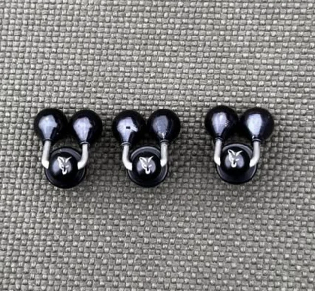 FOX BLACK LABEL Pivoting Ball Clips x3 Black £31.88 - PicClick UK