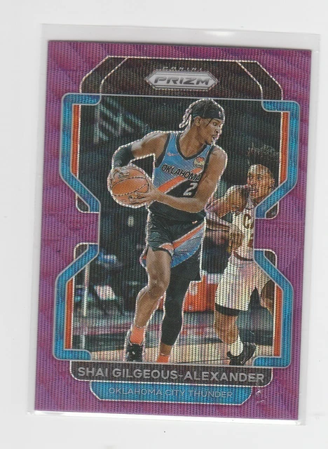 2021-22 PRIZM VIOLET Wave SHAI GILGEOUS-ALEXANDER Basketball #238 OKC ...