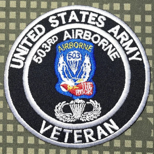US ARMY 503RD Airborne Infantry Regiment "The Rock" Veteran Patch Repro ...