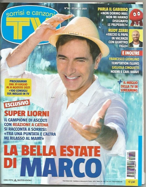 Rivista Settimanale Sorrisi E Canzoni Tv N 30 27 Luglio 2021 Gruppo
