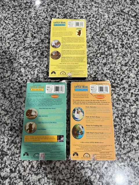 LOT OF 3 Vintage Nick Jr. Little Bear VHS Tapes - Maurice Sendak ...