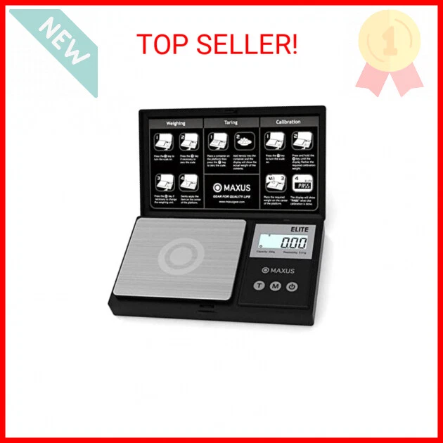 PRECISION POCKET SCALE 200g x 0.01g, MAXUS Elite Digital Gram Scale ...