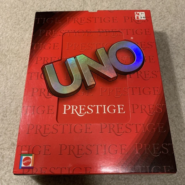 Uno Prestige Card Game Exclusive Edition Case Deluxe Tray Score Mattel 2002 Rare 7497