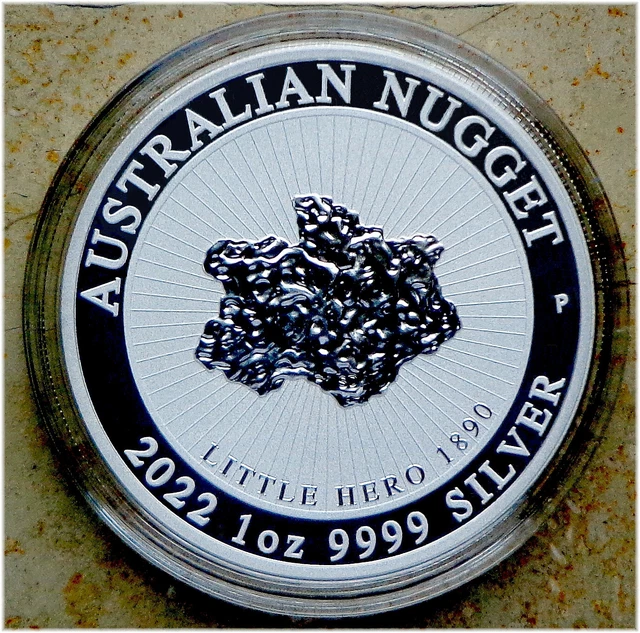 1 OZ SILVER Coin Australian Nugget Little Hero Nugget 2022 Silber EUR ...