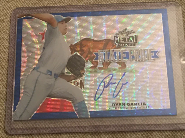 RYAN GARCIA 2019 Leaf Metal BLUE WAVE STATE PRIDE Autographe #16/20 ...