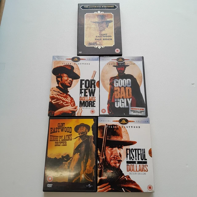 CLINT EASTWOOD DVD Bundle X5 Western Movie Films £8.95 - PicClick UK