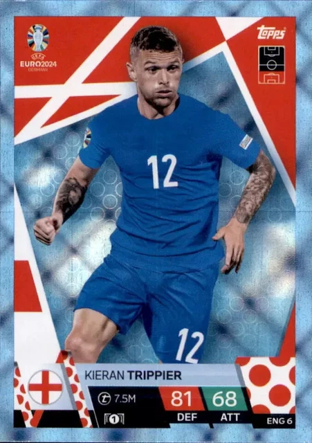 MATCH ATTAX EURO 2024 Kieran Trippier England Crystal Parallel Blue ...