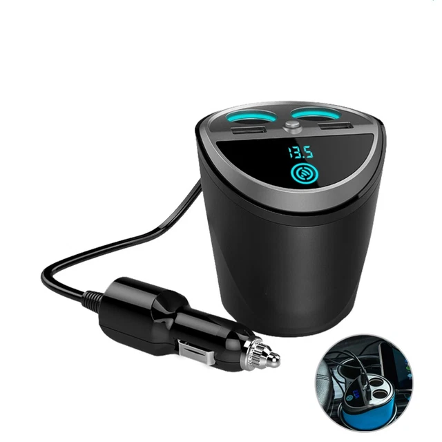 MULTIFUNCTION AUTO CAR Cigarette Lighter Dual USB Charger Adapter Cup ...